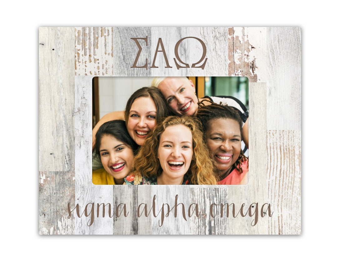 SAO Sigma Alpha Omega Letters Faux Barnwood Style Frame - Etsy