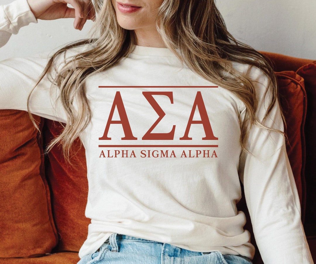 ASA Alpha Sigma Alpha Classic Long Sleeve Tee - Etsy