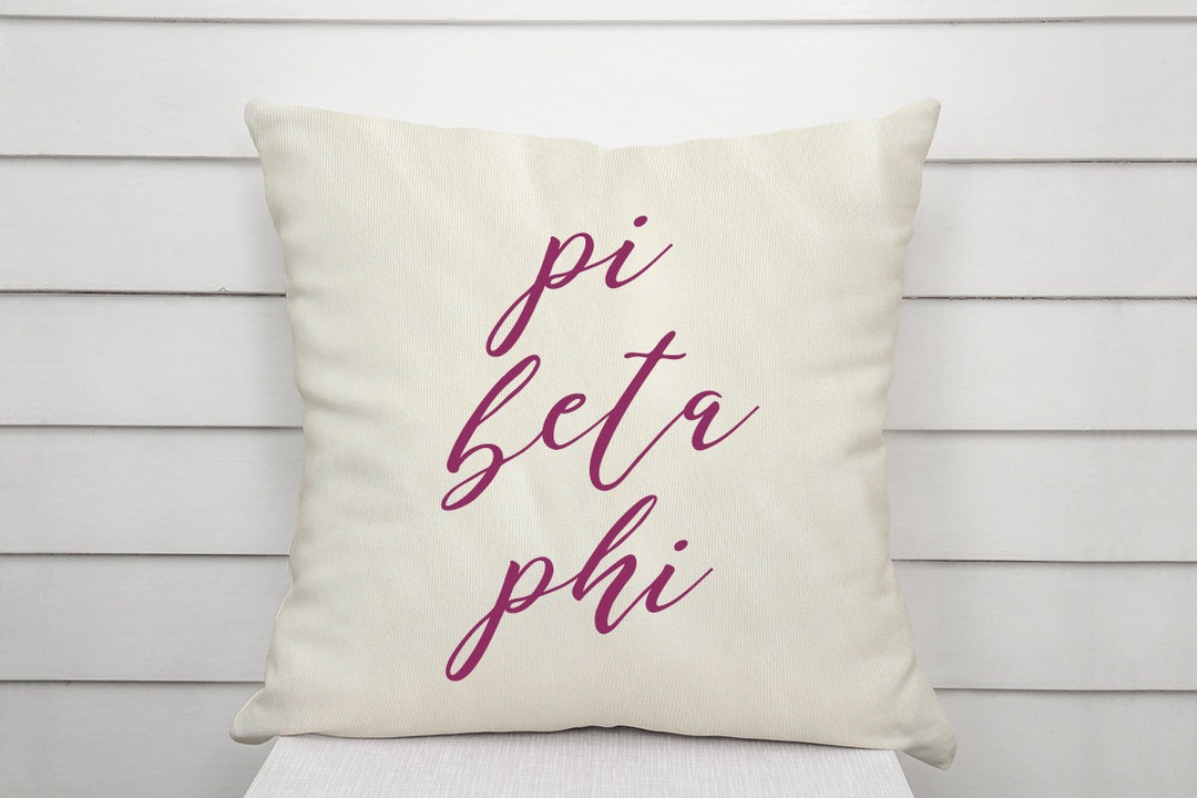 Piphi Pi Beta Phi Script Sorority Pillow - Etsy