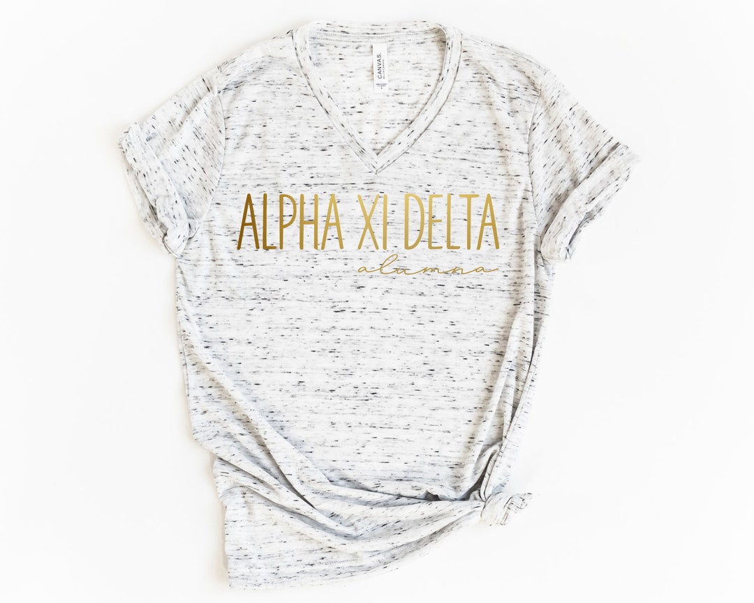 Axid Alpha Xi Delta Alumna Vneck Greek Sorority Tee - Etsy