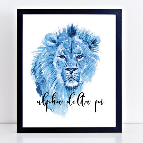 Adpi Alpha Delta Pi Lion Ready to Frame Poster - Etsy