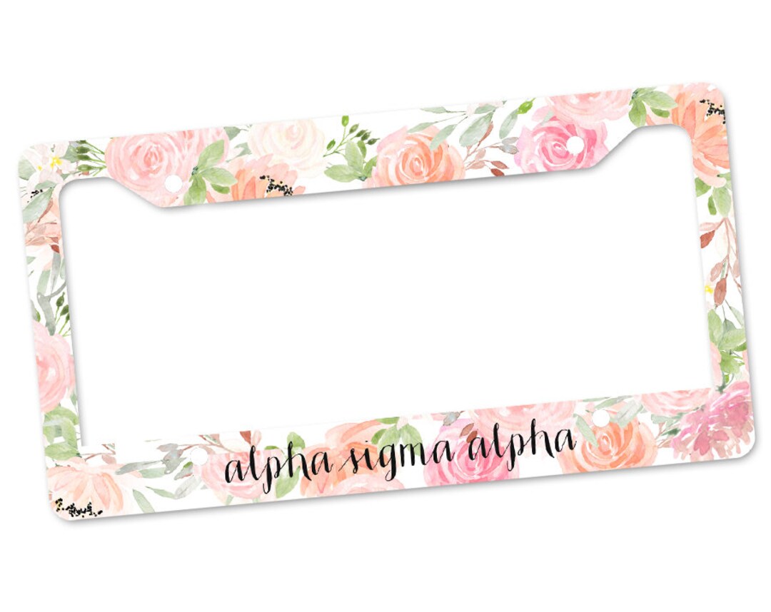 ASA Alpha Sigma Alpha Pretty in Pink Aluminum License Plate - Etsy
