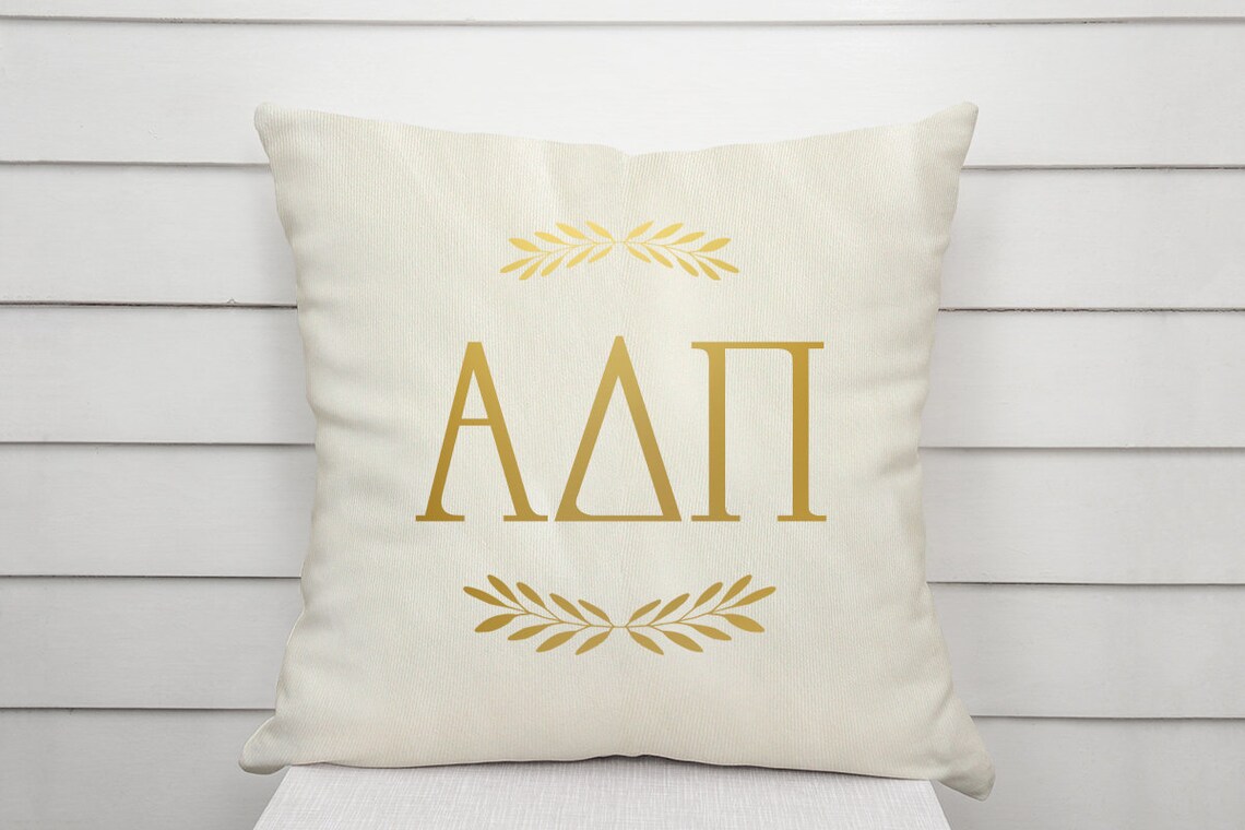 Adpi Alpha Delta Pi Letters Foil Pillow Choose Your Pillow - Etsy