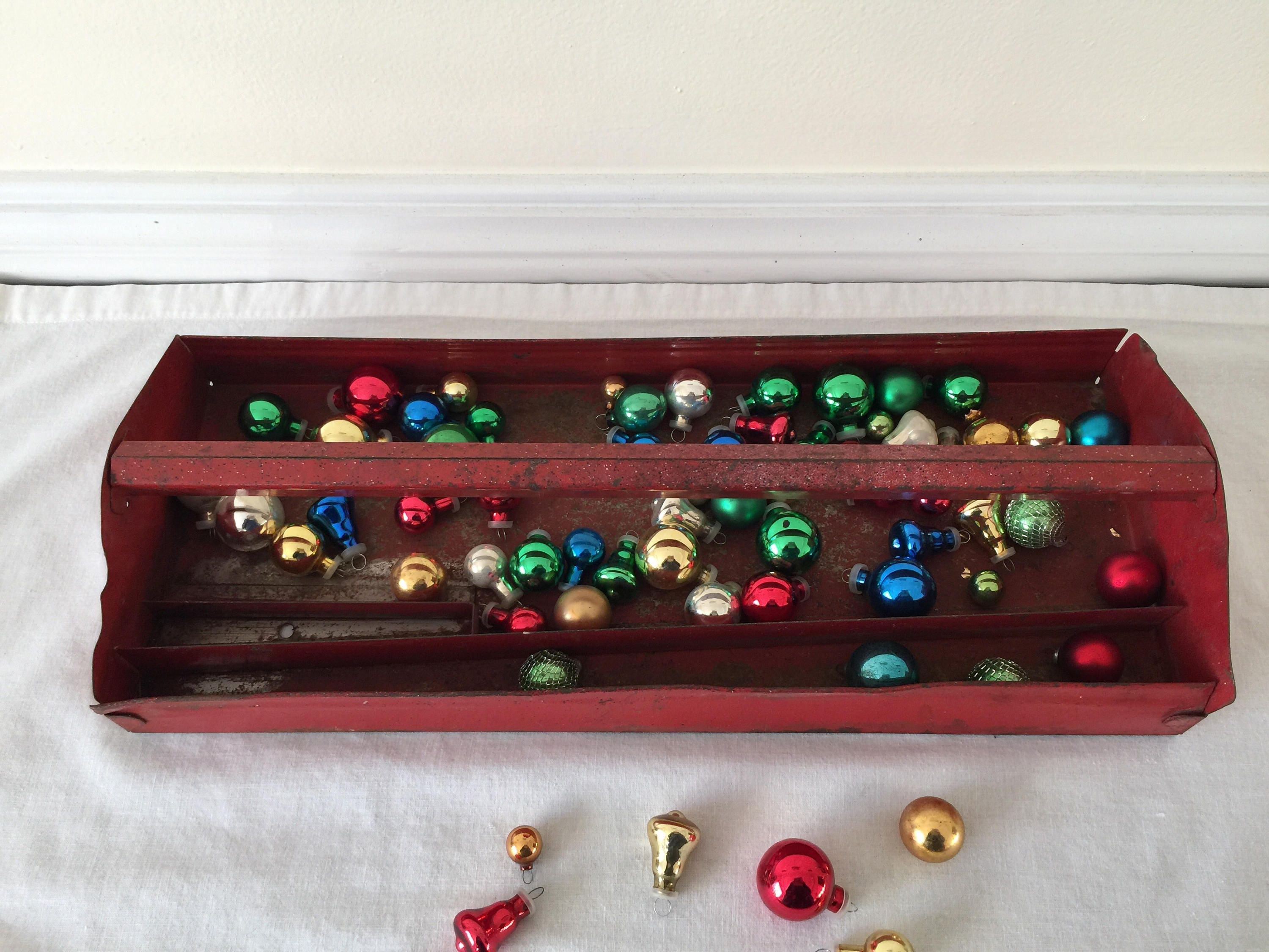 Vintage Red Tool Box - Etsy