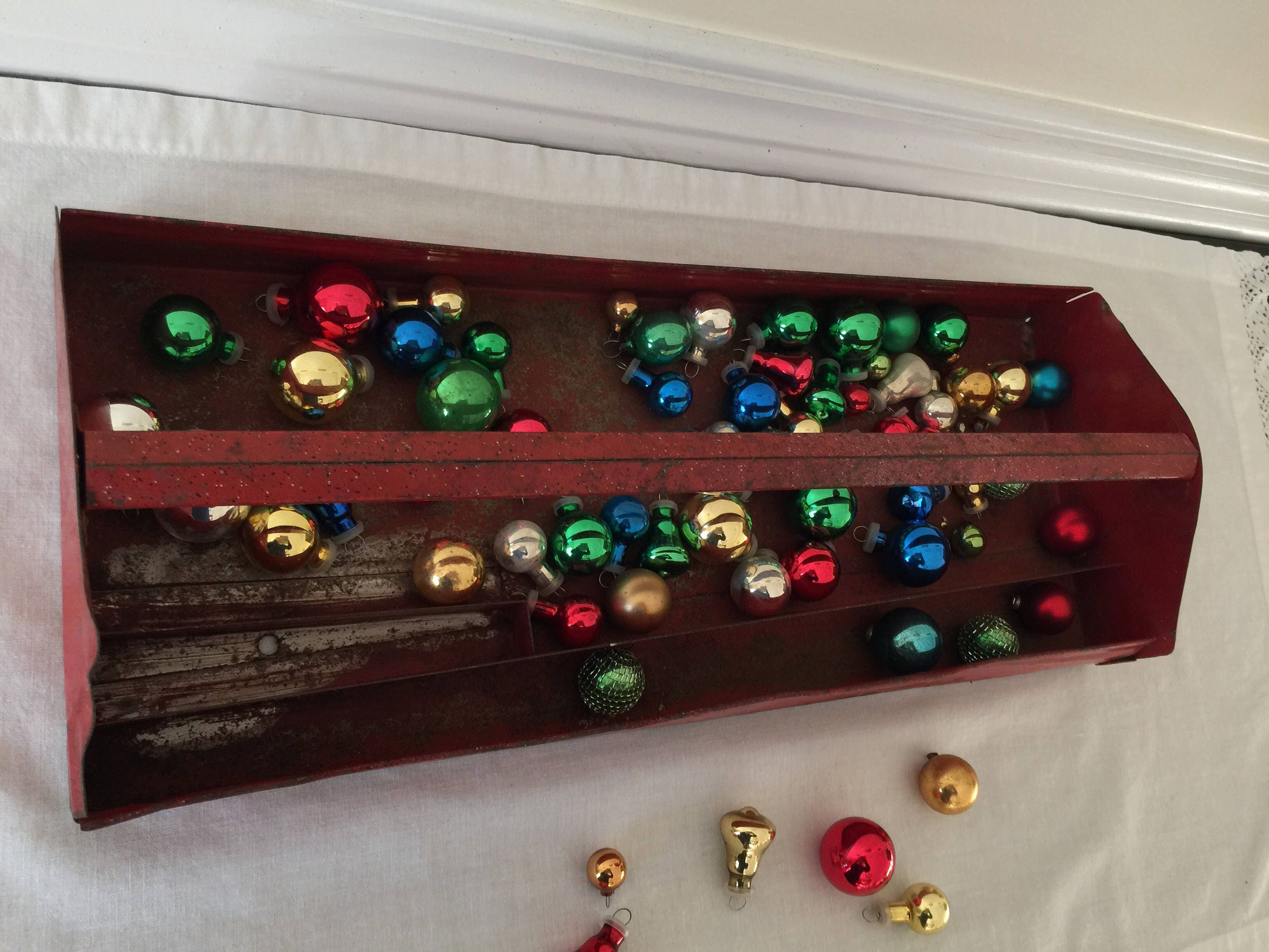 Vintage Red Tool Box - Etsy