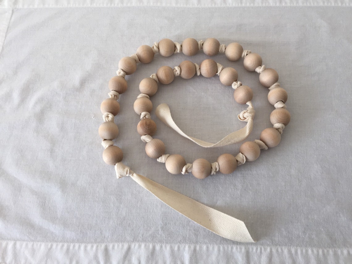 Natural Wooden Bead Garland - Etsy