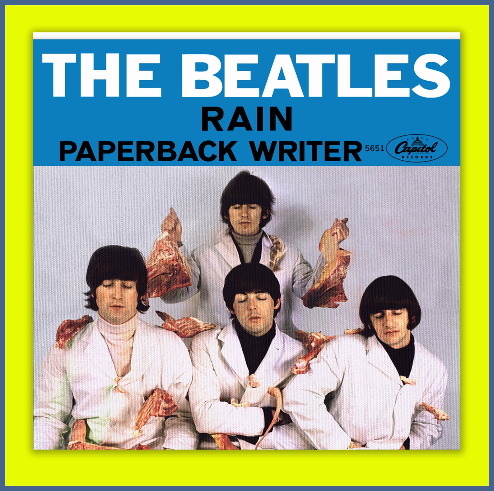 THE BEATLES -- Paperback Writer B/w Rain -- Capitol Fantasy 45 Picture ...