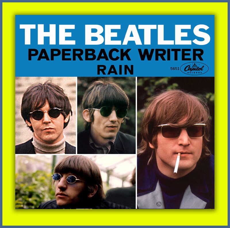 THE BEATLES -- Paperback Writer B/w Rain -- Capitol Fantasy 45 Picture ...