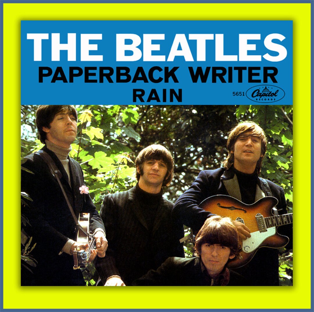 THE BEATLES -- Paperback Writer B/w Rain -- Capitol Fantasy 45 Picture ...