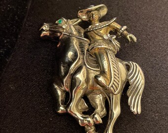 Cowboy Brooch | Etsy