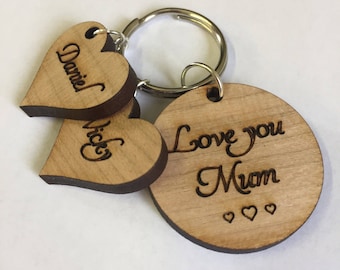 Mum Keyring, Mum Key Ring, Personalised Mum Keyfob, Mum Keyfob ...