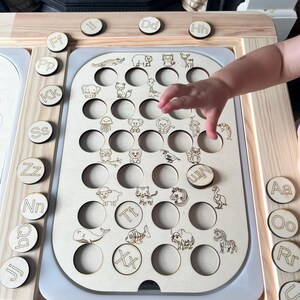 Alphabet Match Flisat Table Topper - Sensory Activity Table - Wooden ...