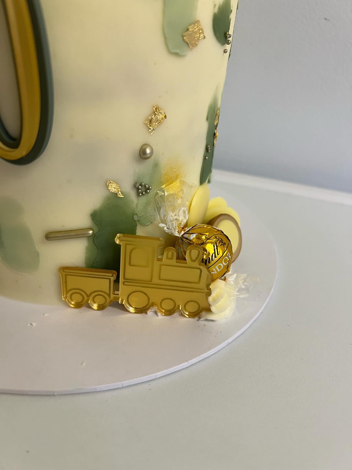 Personalised Train Birthday Cake Topper Set: Railway Celebration Charm ...