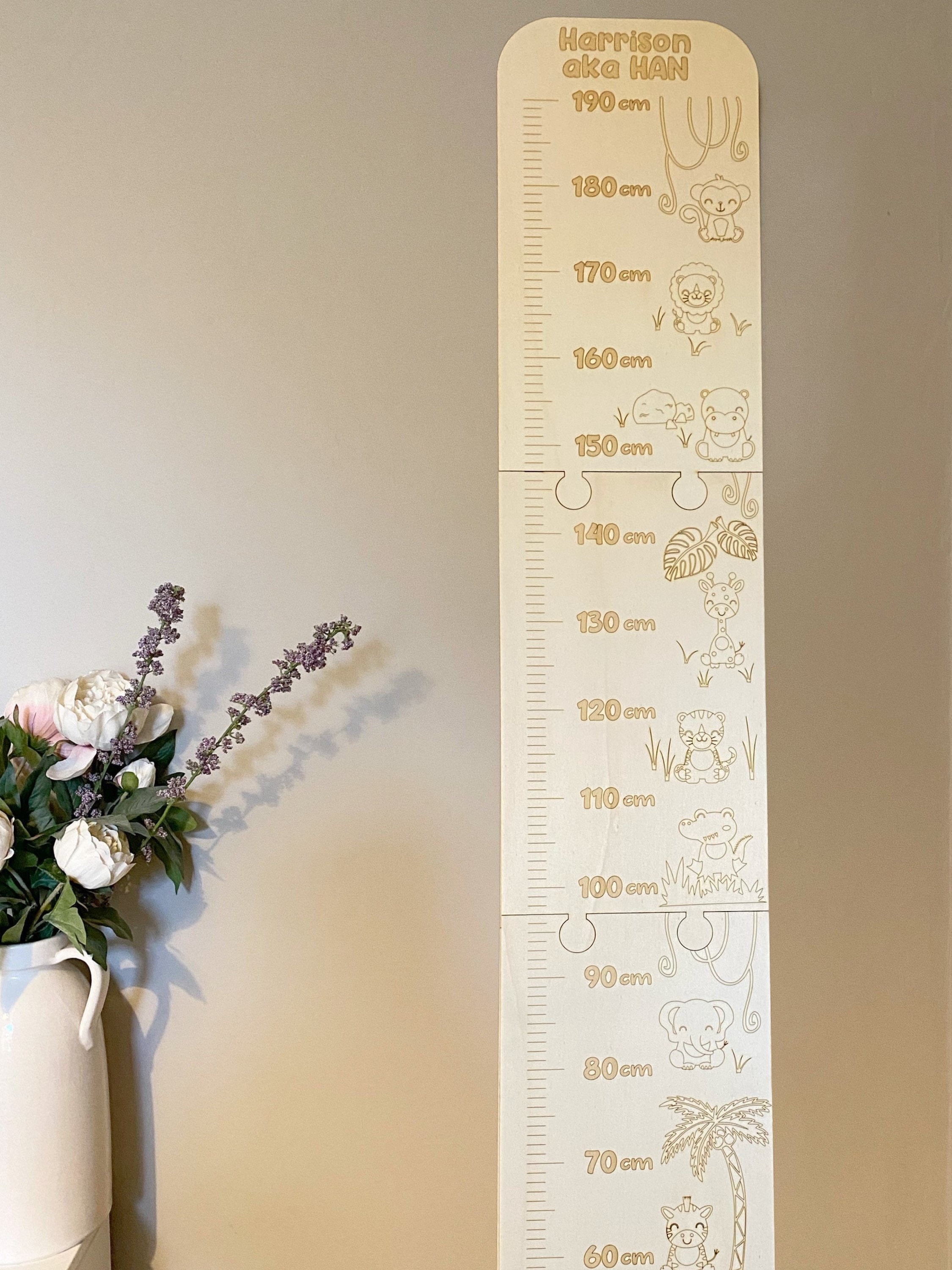 Personalised Height Chart Wooden Height Chart Dinosaur | Etsy UK