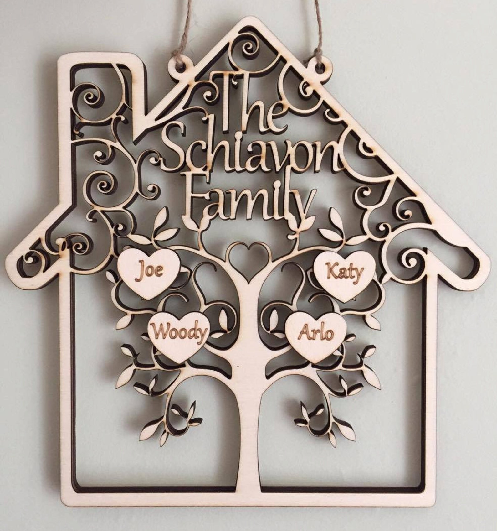 Personalised Family Tree Family Sign Family Plaque - Etsy