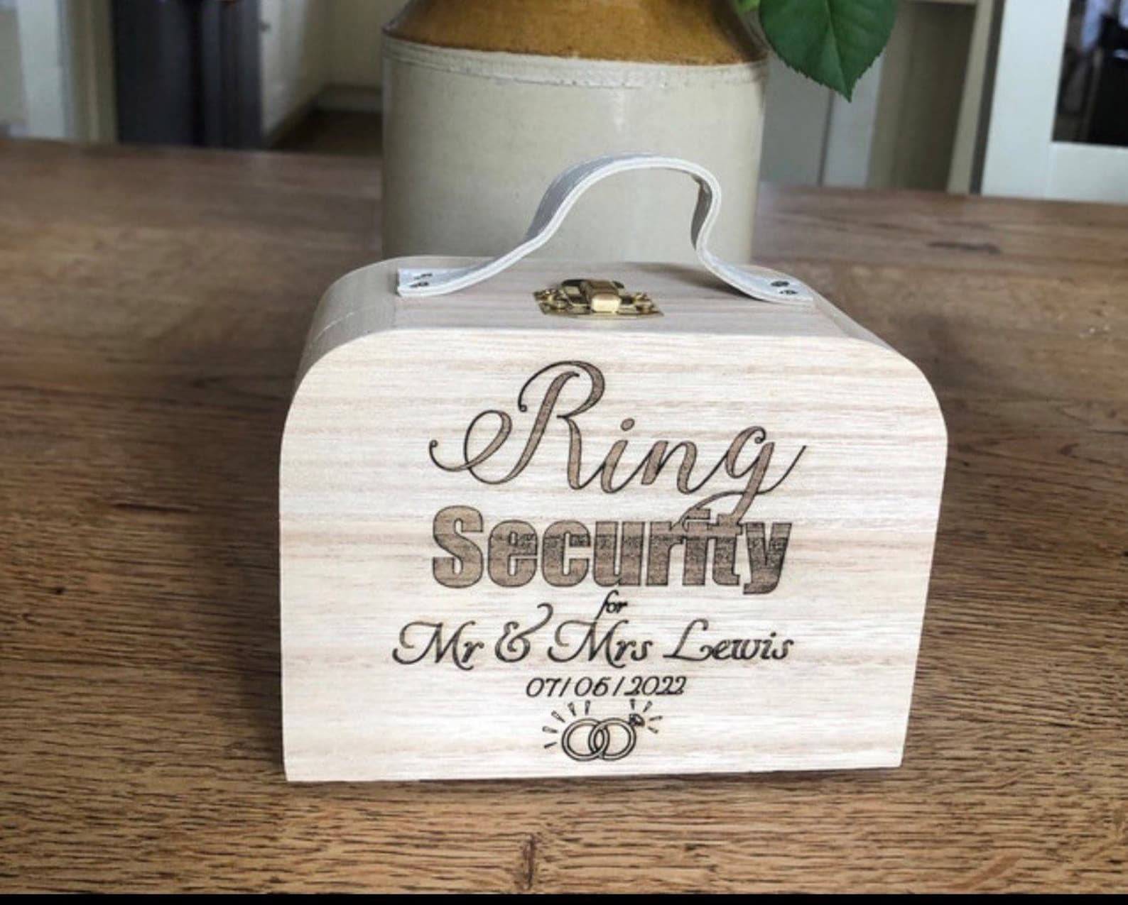Personalised Ring Security Box Ring Bearer Box Ring Security - Etsy UK