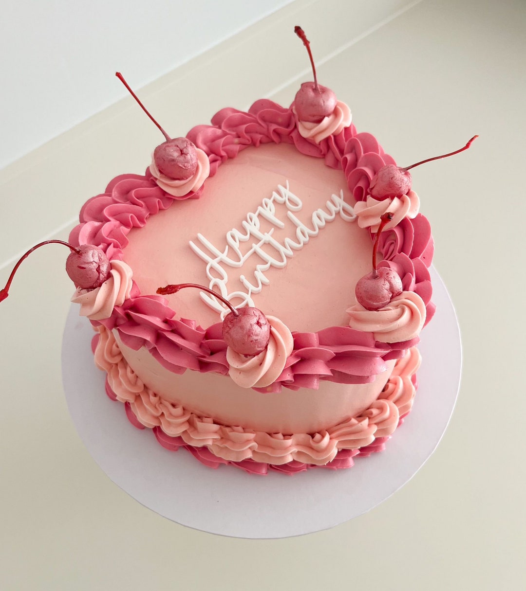 Happy Birthday Flat Lay Cake Topper, Alternative Celebration Cake ...