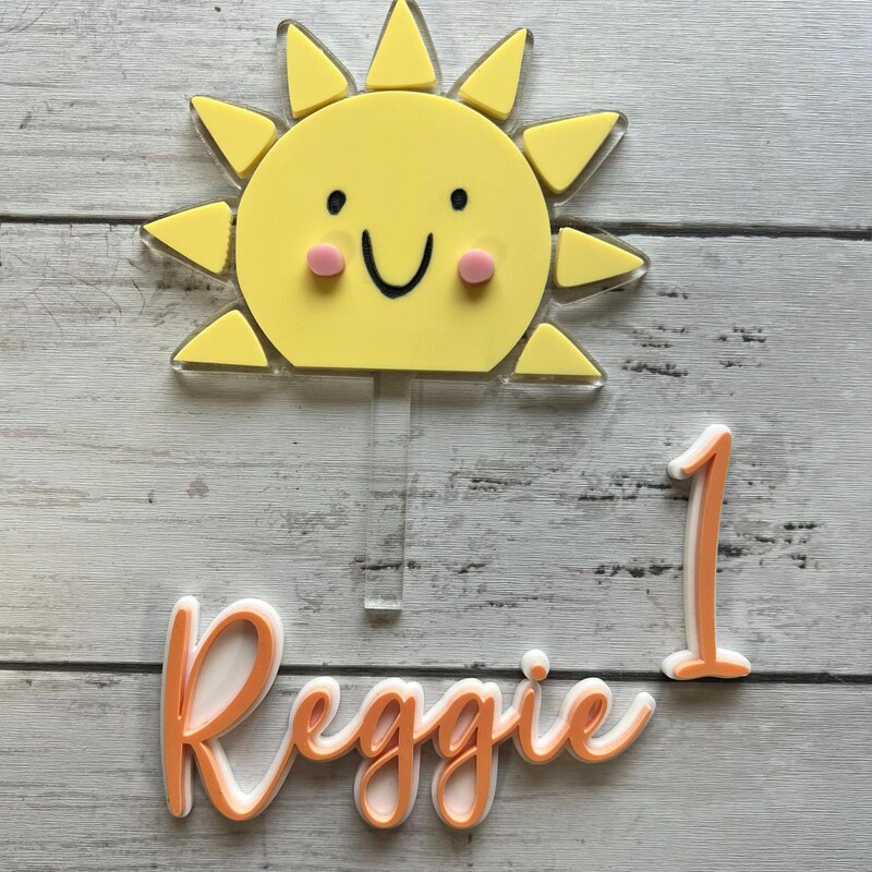 Sun Edible Cake Decor - Etsy UK