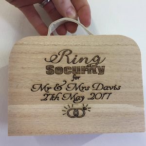 Personalised Ring Security Box Ring Bearer Box Ring Security - Etsy UK