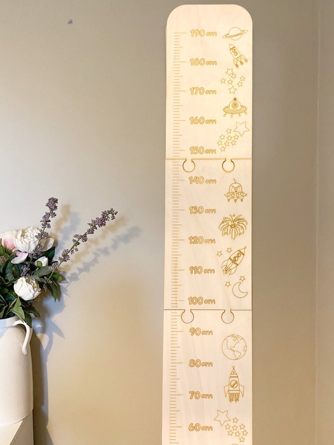 Personalised Space Wooden Height Chart: Engraved Growth Chart - Etsy