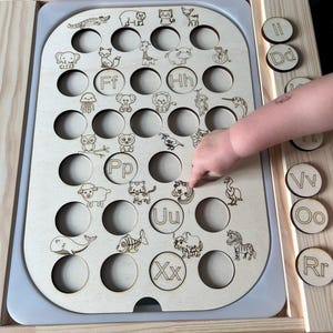 Alphabet Match Flisat Table Topper - Sensory Activity Table - Wooden ...