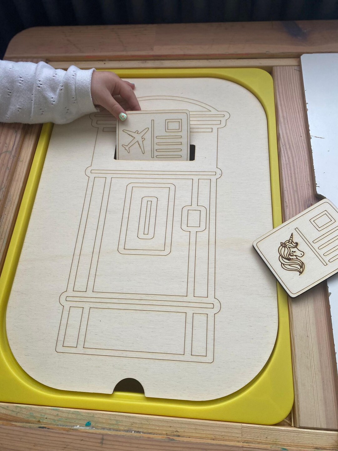 Post Box Flisat Table Topper: Wooden Sensory Toy - Etsy