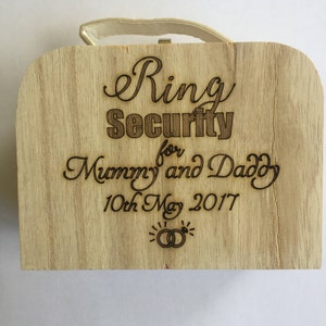 Personalised Ring Security Box Ring Bearer Box Ring Security | Etsy UK