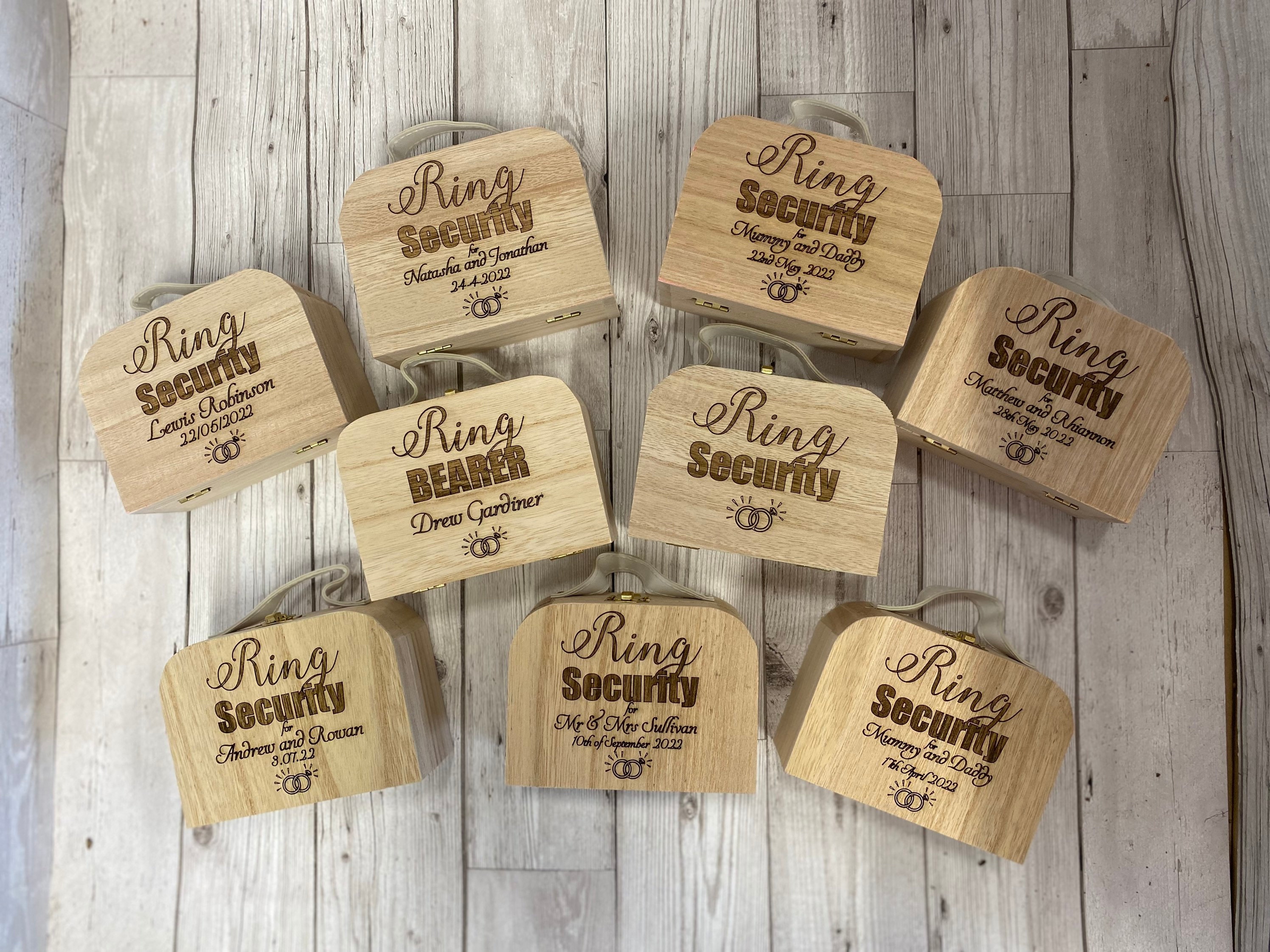 Personalised Ring Security Box Ring Bearer Box Ring Security - Etsy UK