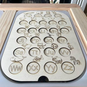 Alphabet Match Flisat Table Topper - Sensory Activity Table - Wooden ...