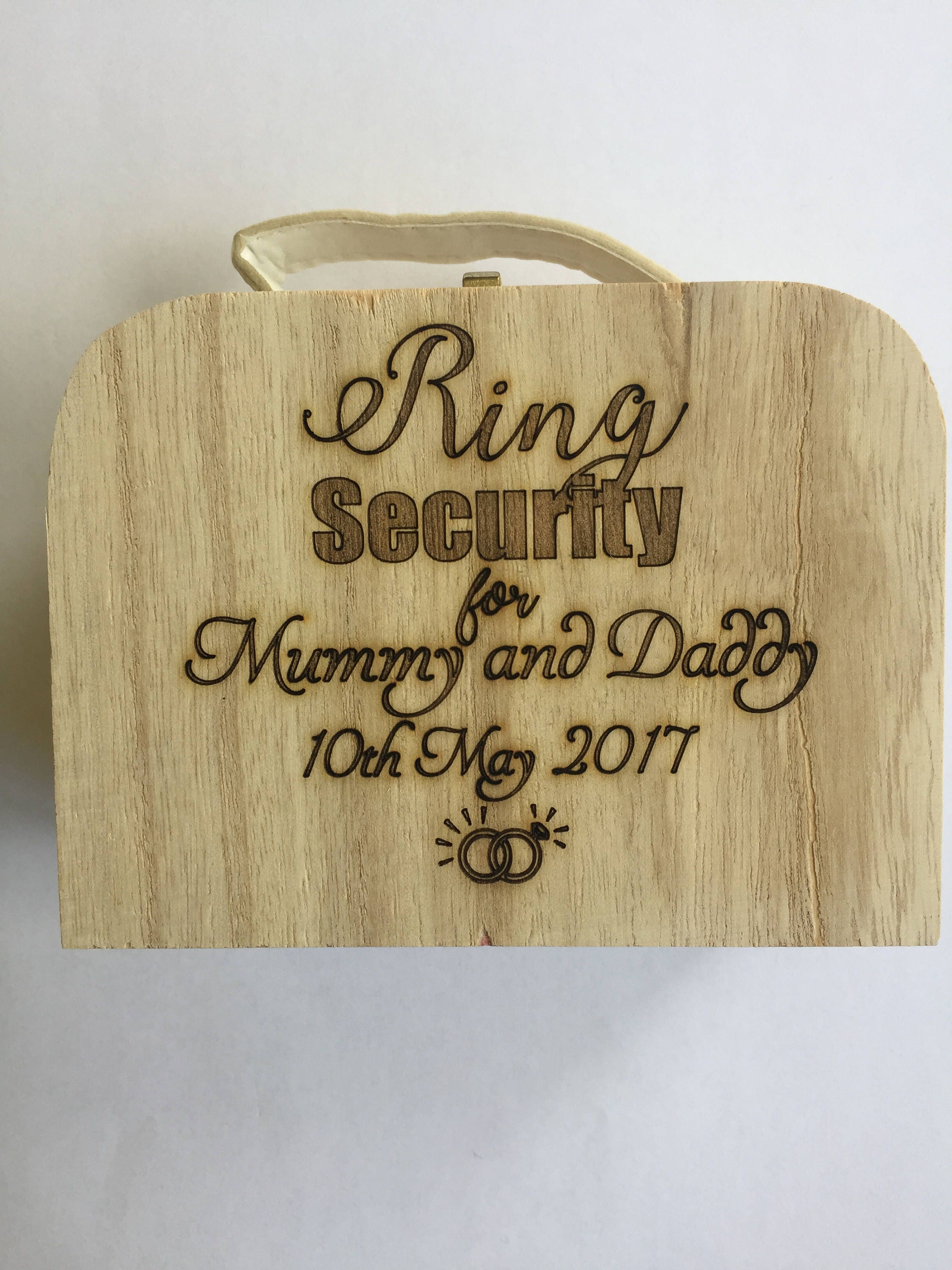 Personalised Ring Security Box Ring Bearer Box Ring Security - Etsy UK