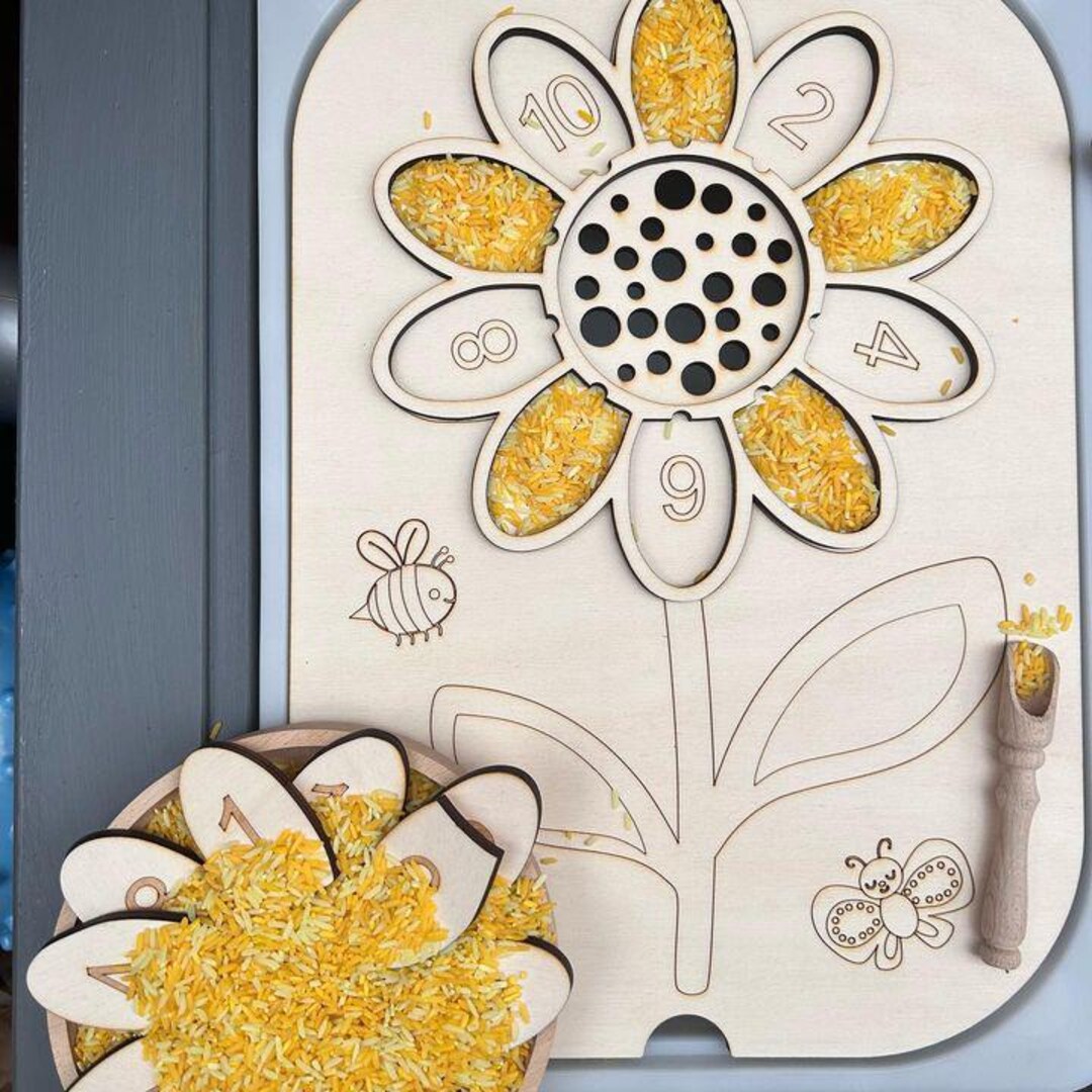 Flower Flisat Table Topper, Counting Flisat Table, Sunflower Flisat ...