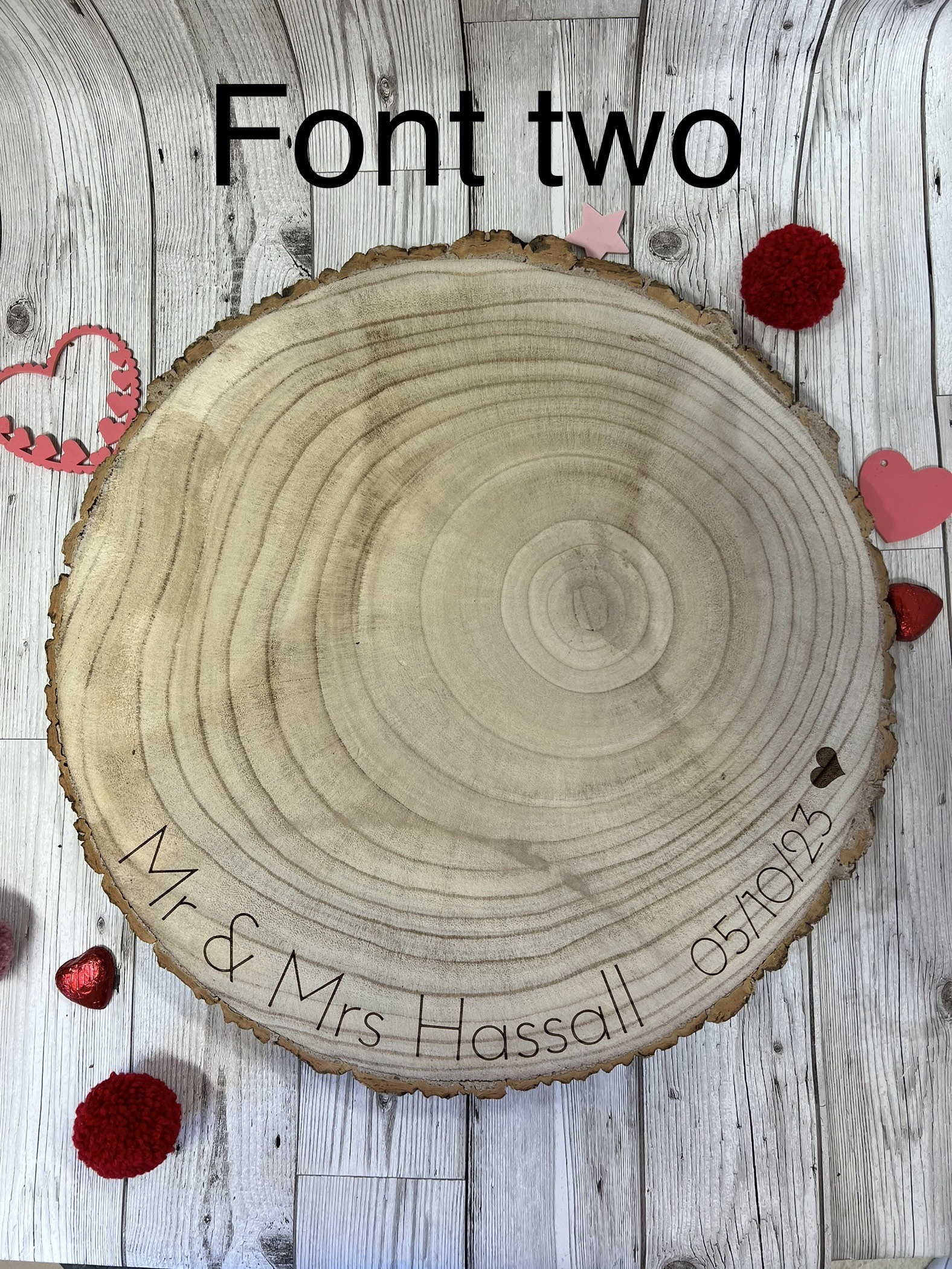 Personalised Wooden Log Slice Personalised Cake Stand Log - Etsy