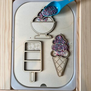 Ice Cream Flisat Table Topper - Sensory Activity Table - Wooden ...