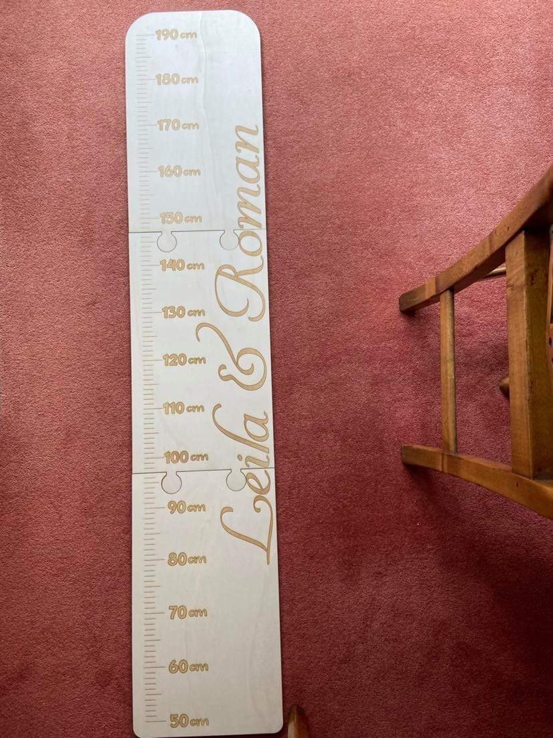 Personalised height chart wooden height chart personalised | Etsy