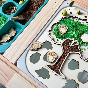 Autumnal Tree Flisat Table Topper - Sensory Activity Table - Wooden ...