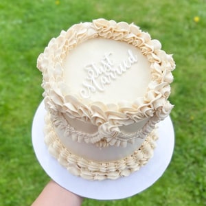 Just Married Flat Lay Cake Topper, Wedding Cake Decor, Alternative ...