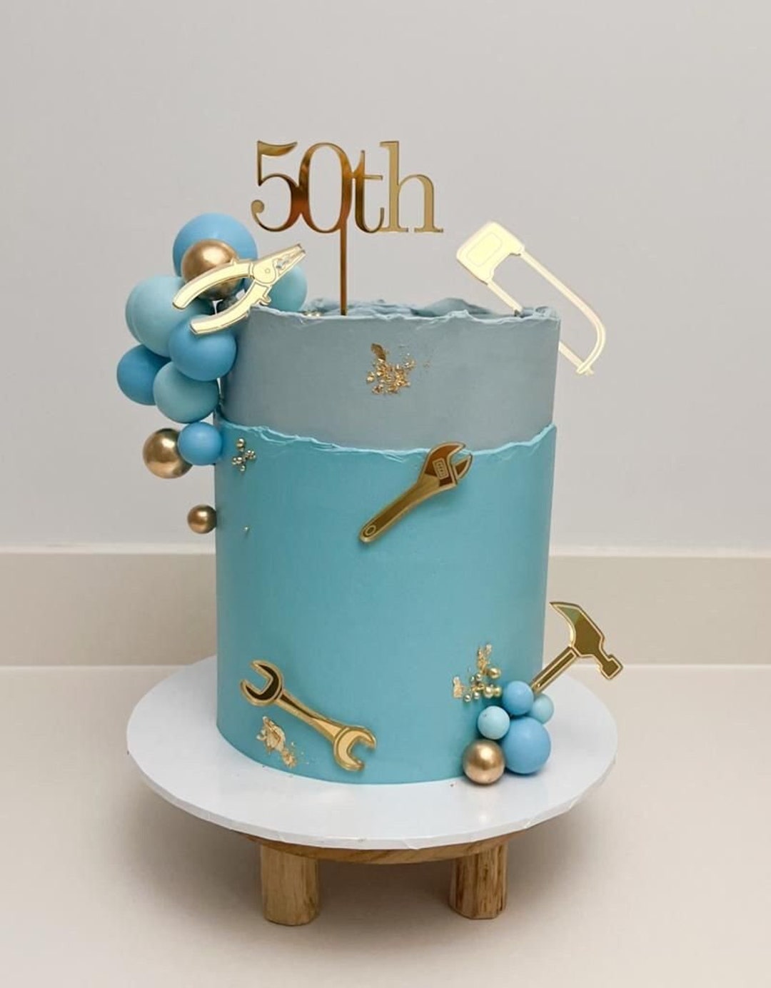 Tools Cake Charm Set: Plywood Celebration Cake Toppers - Etsy