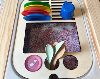 Kitchen Sink Flisat Table Topper: Wooden Sensory Activity Toy - Etsy