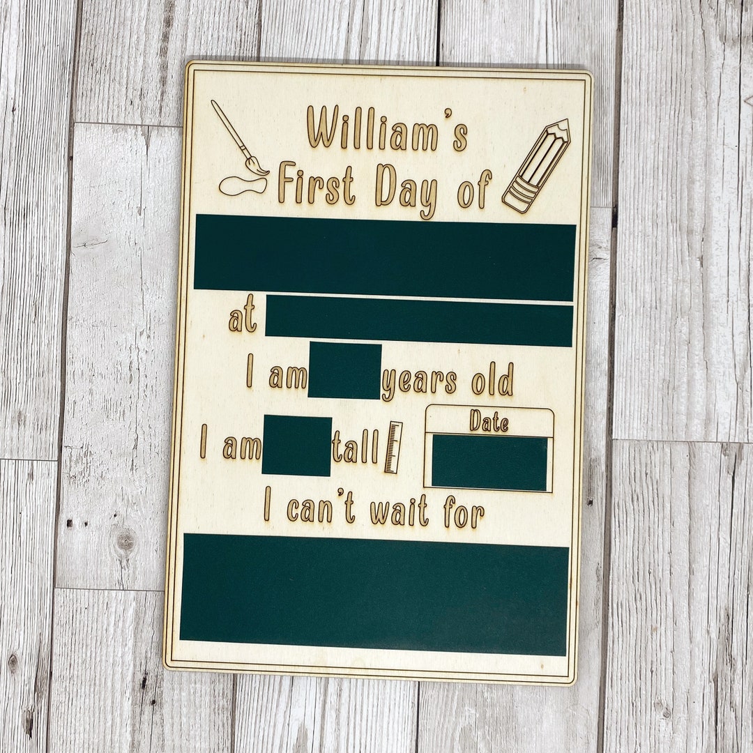 First Day Board, First Day of School Board, First Day Chalkboard, First ...