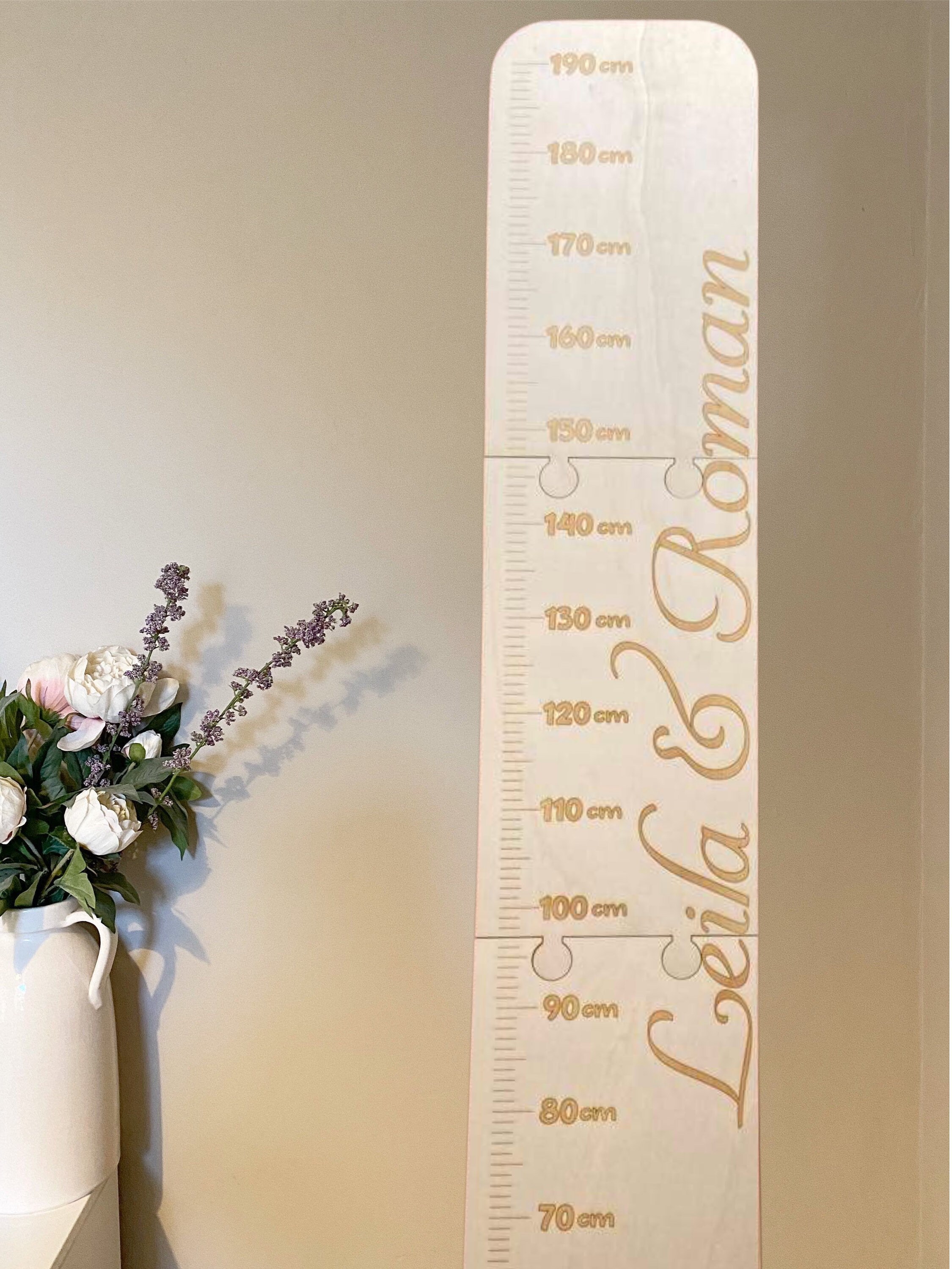 Personalised height chart wooden height chart personalised | Etsy