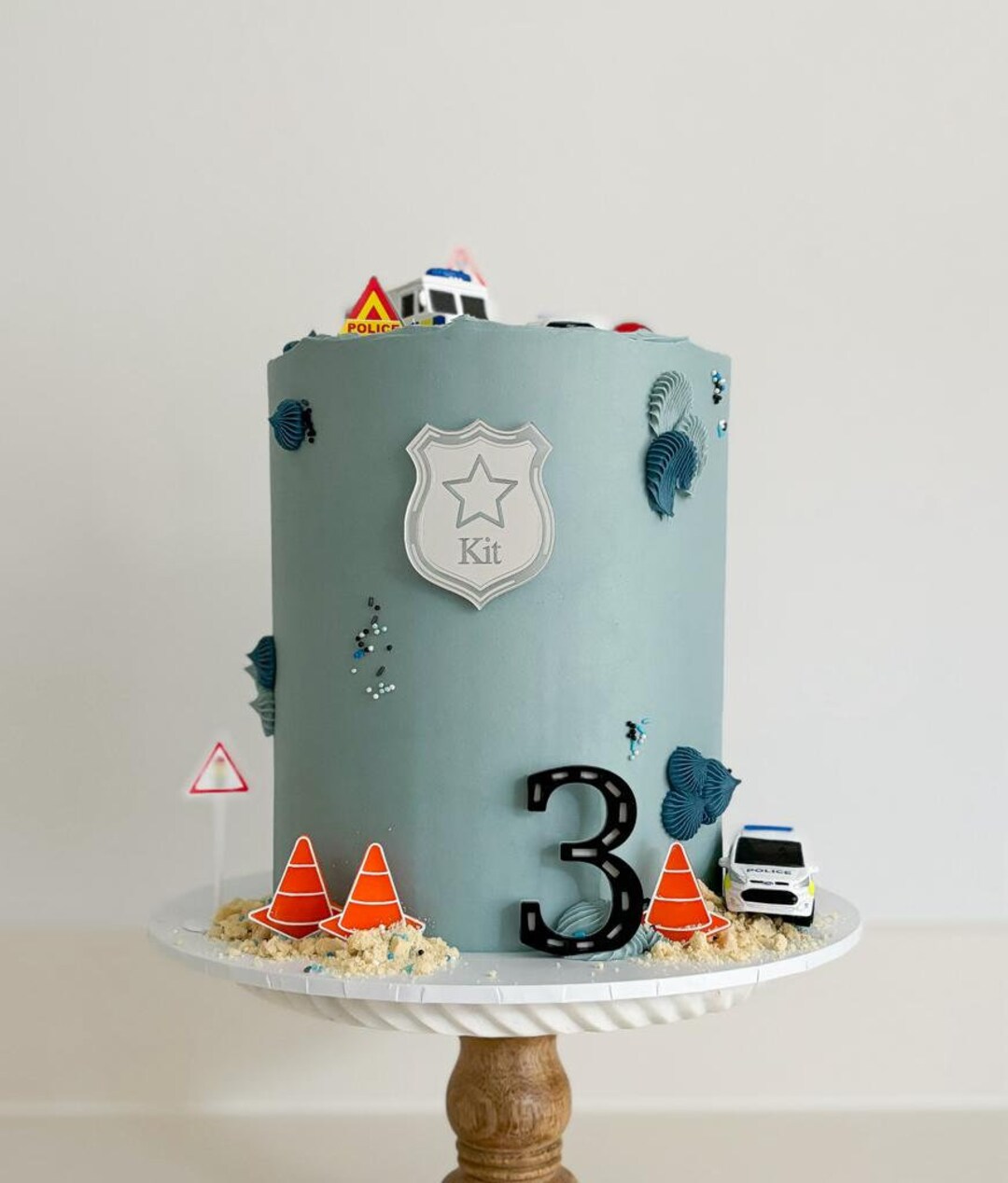 Personalised Police Birthday Cake Topper Set: Custom Name & Age - Etsy