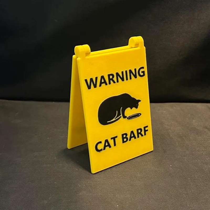 Cat Vomit Warning Sign - Etsy