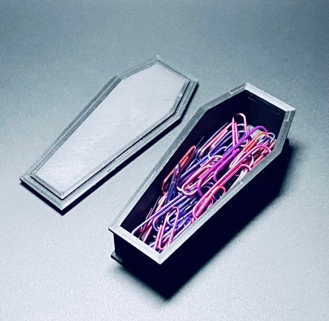 Coffin Shaped Business Card, Ear Swab, Paper Clips Container - Etsy
