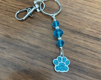 Paw Print Keychain | Etsy
