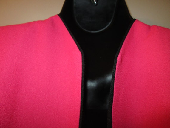 Vintage Irene P jacket in rich salmon color with blac… - Gem
