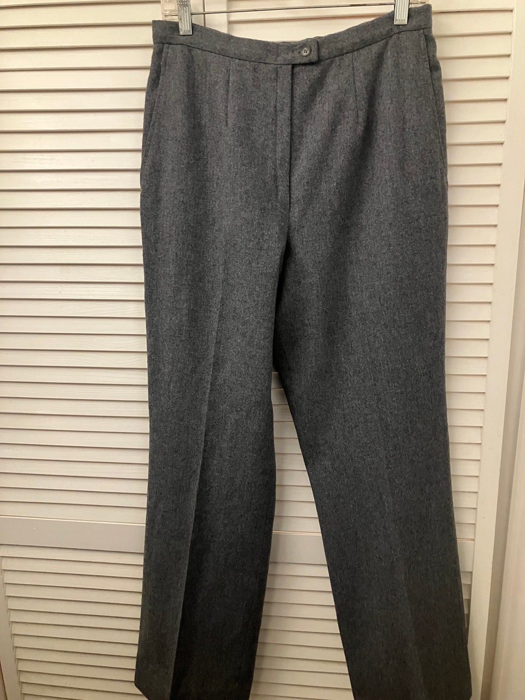 Vintage Gray Wool Pendleton Women's Slacks. Fully Lined Flat Front ...