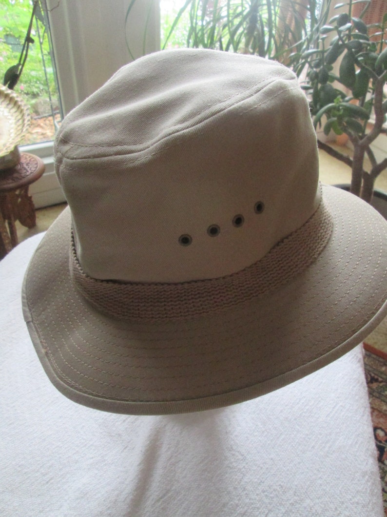 Vintage Canvas Waterproof Fedora Style Beige Canvas Hat. Made - Etsy