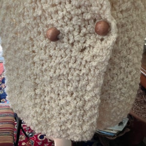 Handknit Winter White Thick Wool Vest Made by Rohn House Textile Studio ...
