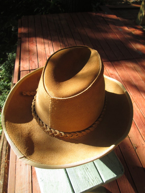 Butterscotch brown suede Western cowboy cowgirl hat w… - Gem