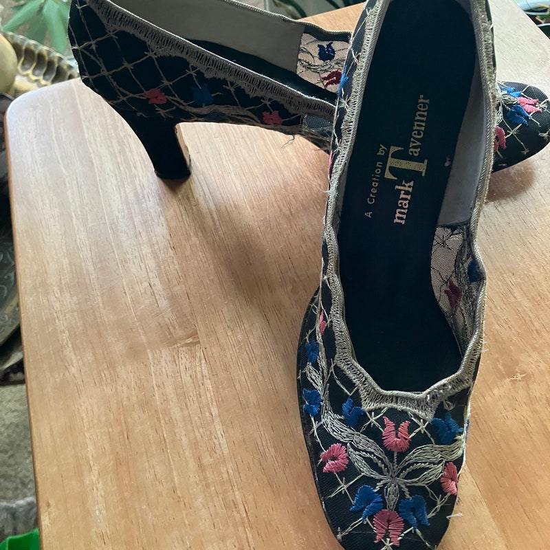 Embroidered Shoes - Etsy